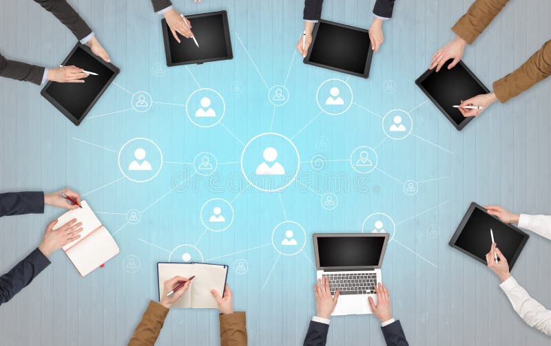 839 Group People Working Tablets Stock Photos - Free & Royalty-Free ...