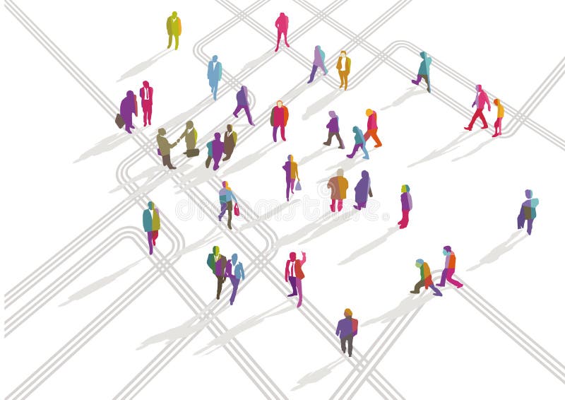 People Running Different Directions Stock Illustrations – 25 People ...