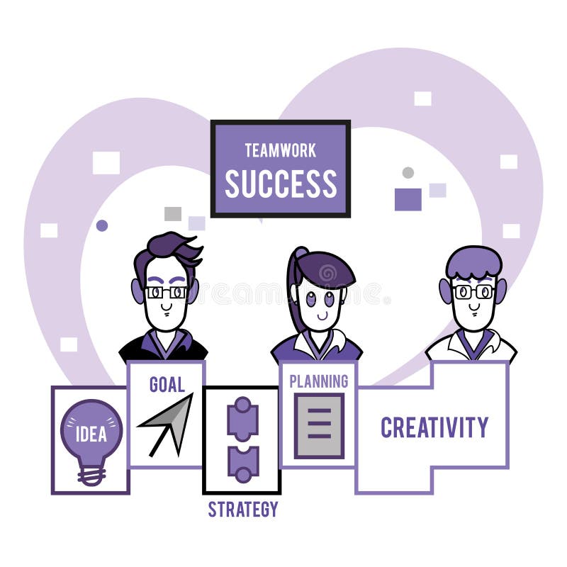 Group of People with Different Professions Working Together Teamwork ...