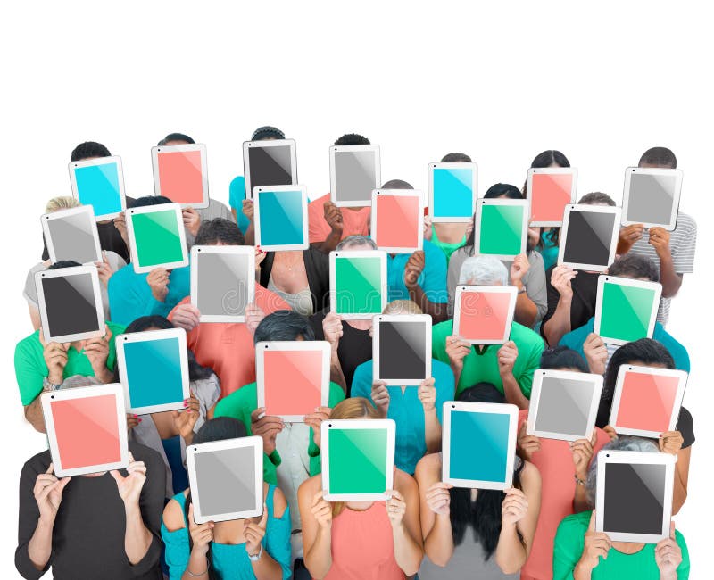 Group of People Digital Tablet Networking Technology Concept Stock ...
