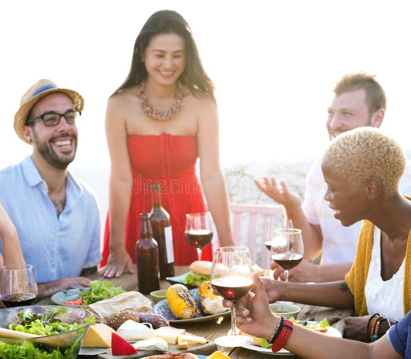 Group of People Dining Concept Stock Photo - Image of concept ...