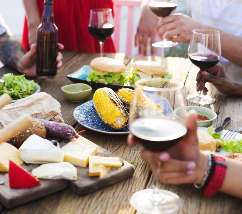 Group of People Dining Concept Stock Image - Image of beer, leisure ...
