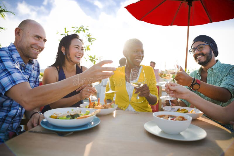 Group of People Dining Concept Stock Photo - Image of dinner, champagne ...