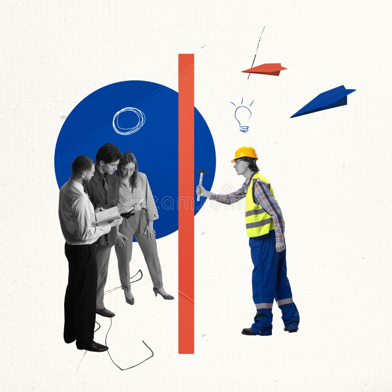 Group of People Discuss New Projects, Ideas, Business Process. Concept ...