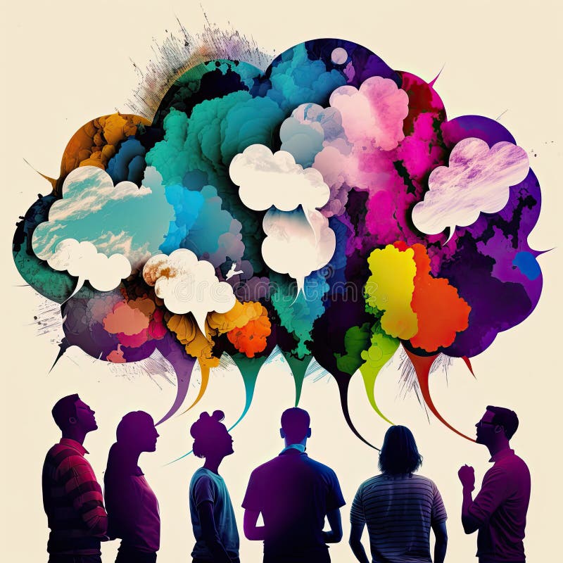 Group of People Discussing - Generative AI Stock Photo - Image of ...