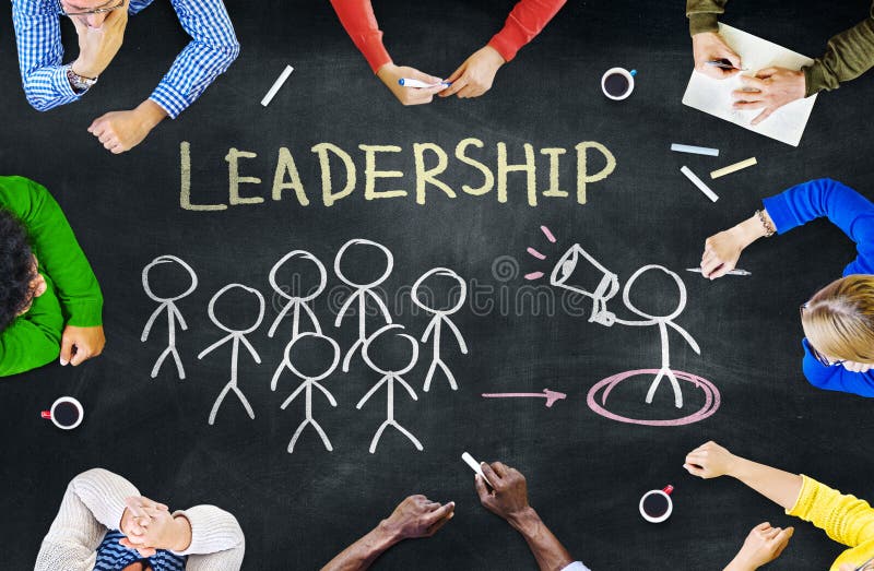 Leadership Flow Chart Red Pen Stock Photo - Image of domination ...