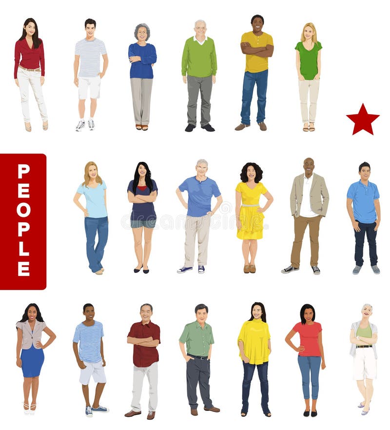 Group of People with Diverse People Concepts Stock Illustration ...
