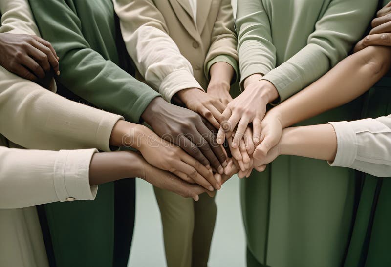 A Group of People in Diversity with Their Hands Together Stock Photo ...
