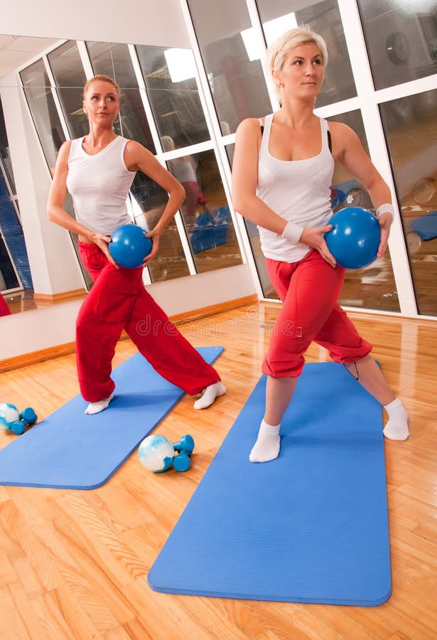 Group of People Doing Fitness Exercise Stock Photo - Image of girl ...