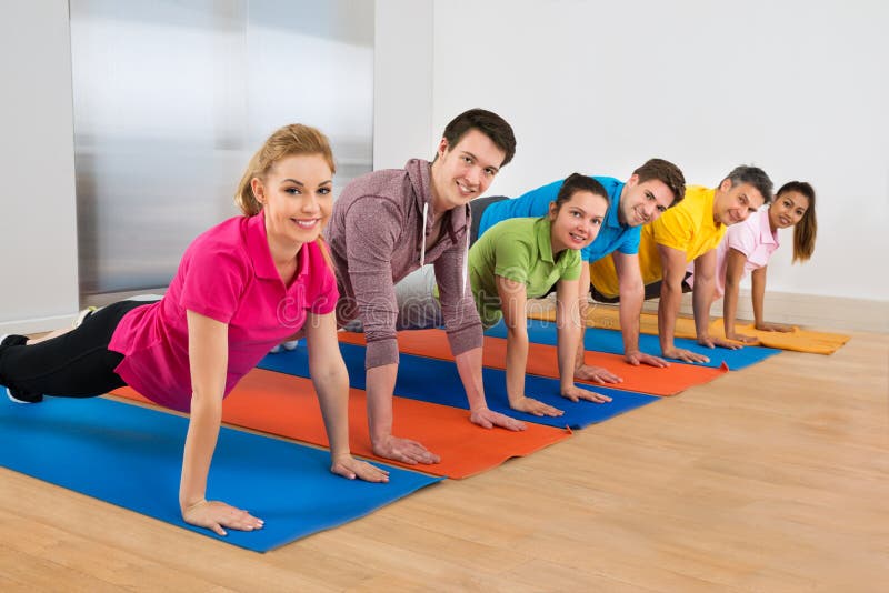 Group of People Doing Push Ups Stock Image - Image of group, exercise: 58562745