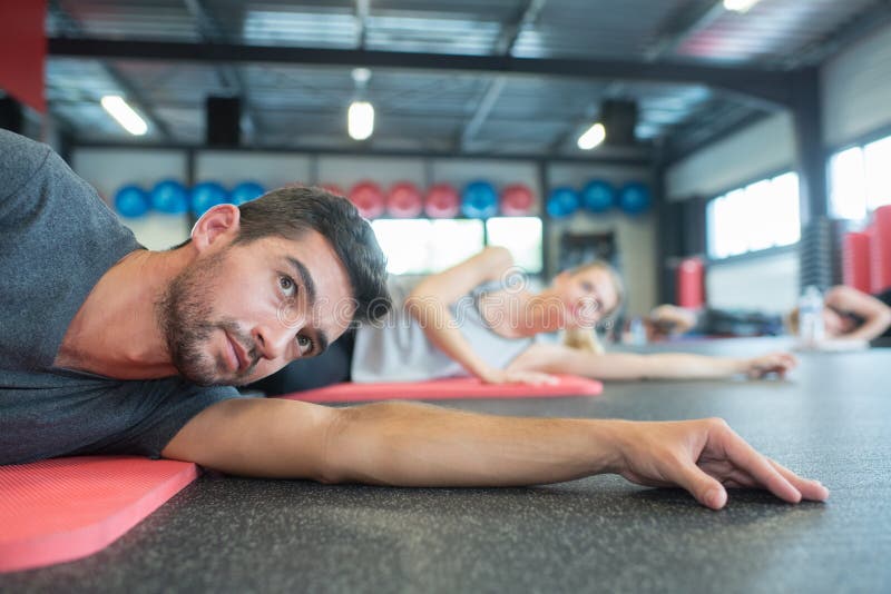 Group People Doing Stretching after Workout Stock Image - Image of ...