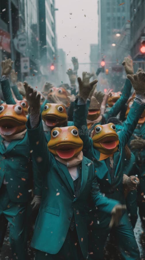 A Group of People Dressed As Ducks in a Parade. Generative AI Image ...