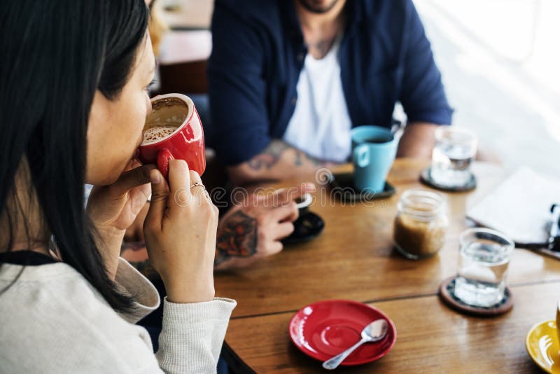 Group of People Drinking Coffee Concept Stock Photo - Image of cafe ...