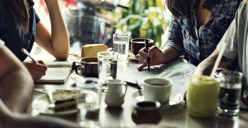 Group of People Drinking Coffee Concept Stock Image - Image of laughing ...