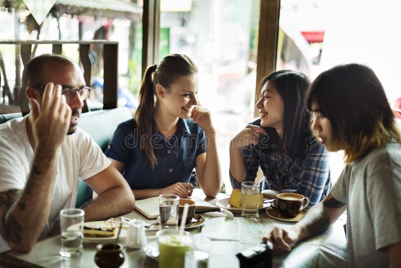 Group of People Drinking Coffee Concept Stock Image - Image of morning ...