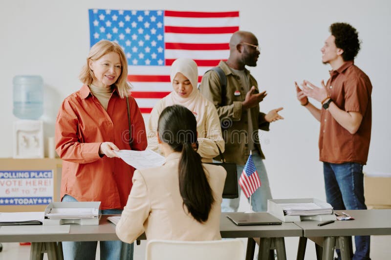 Group of People at Electoral District Stock Image - Image of civil ...