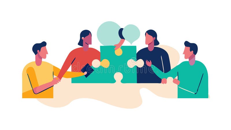 Group of People Engaged in a Lively Discussion, Communication, Vector ...