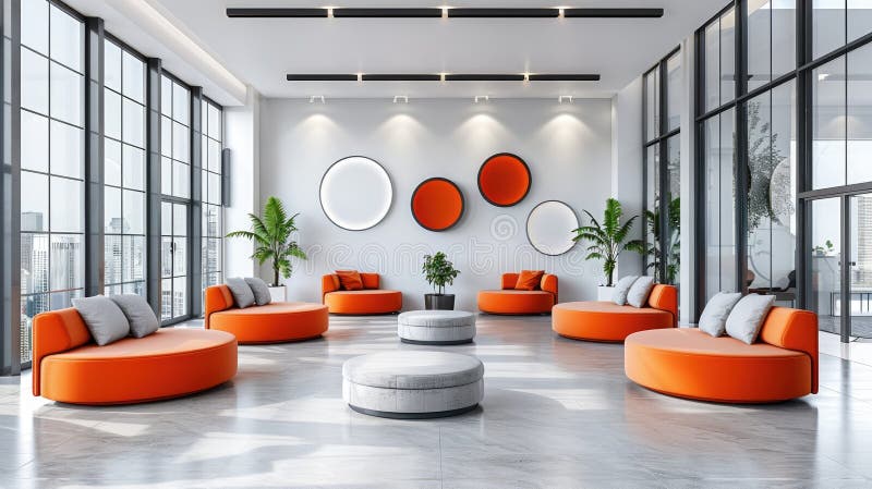 Group of People Engaging in a Communal Activity in a Modern Lounge ...