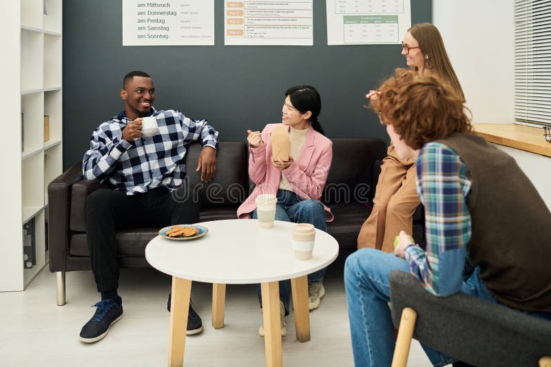 Group of People Engaging in Foreign Language Study Session Stock Image ...