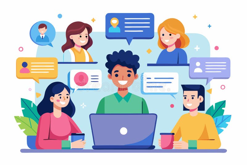 A Group of People Engaging in a Work Chat, Exchanging Ideas and ...