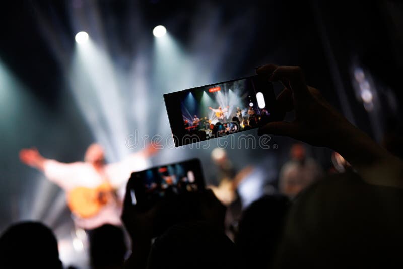 Group of People Enjoying Live Music Performance Stock Photo - Image of ...