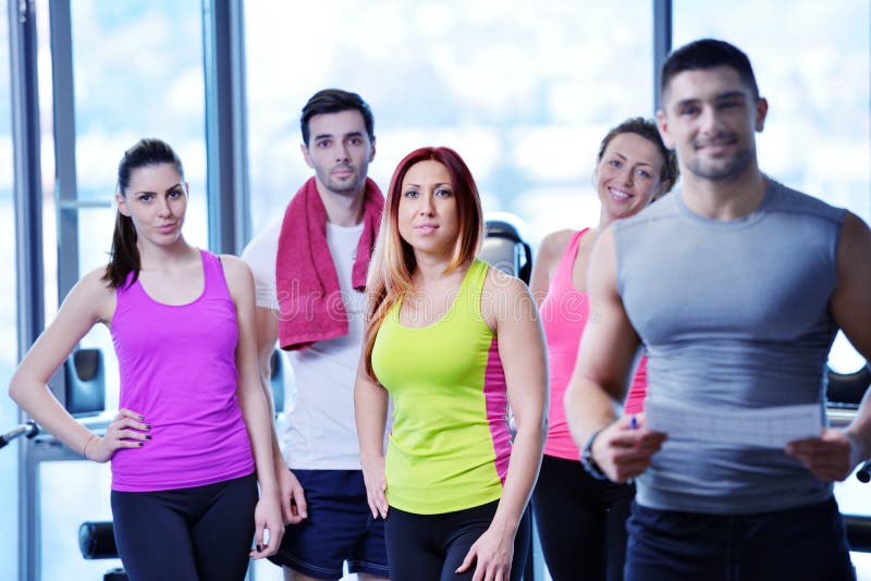 Group of People Exercising at the Gym Stock Photo - Image of joyful ...