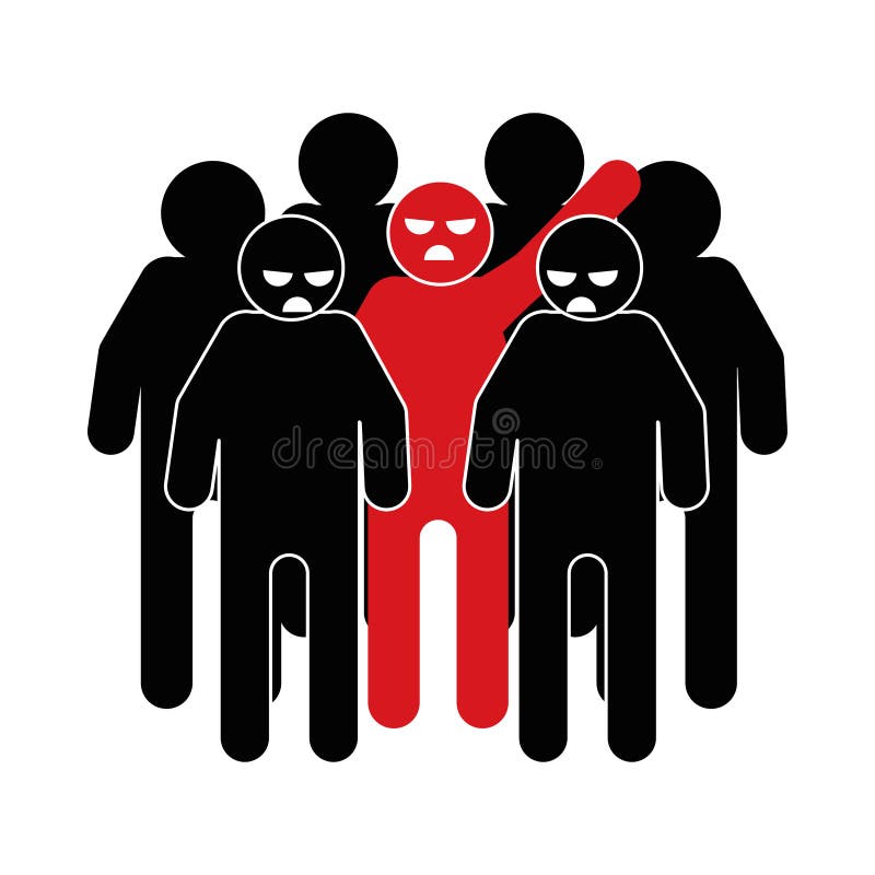 Group people extremism stock vector. Illustration of activity - 231506960