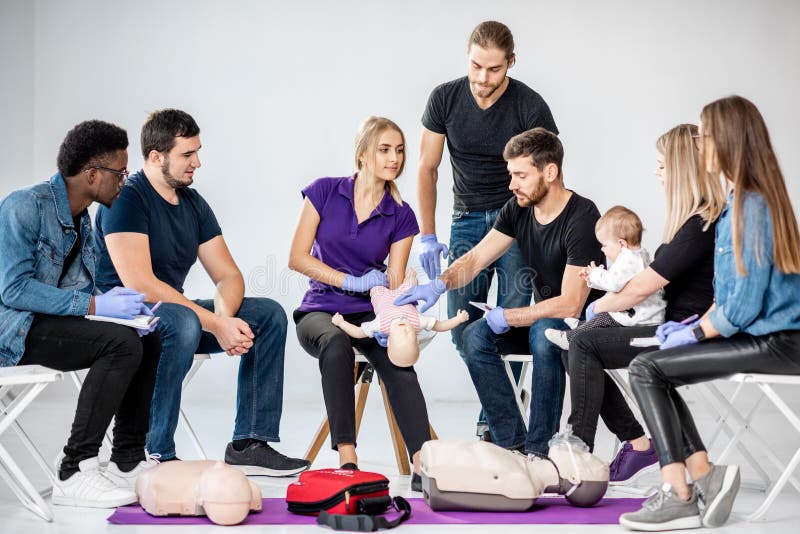 Group of People during the First Aid Training Stock Photo - Image of ...