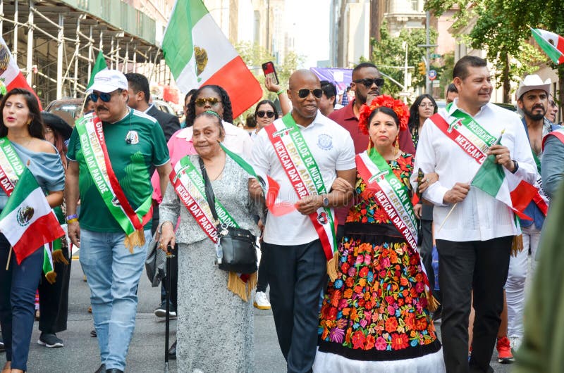 Group of People with Flags Marching during the Independence Day Parade ...