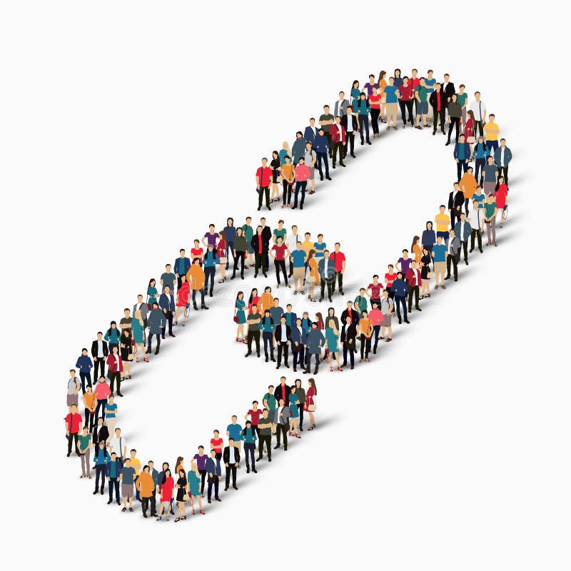 Human People Chain Stock Illustrations – 5,057 Human People Chain Stock ...