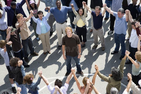 Group of People Forming Circle Stock Image - Image of gathered, adult ...
