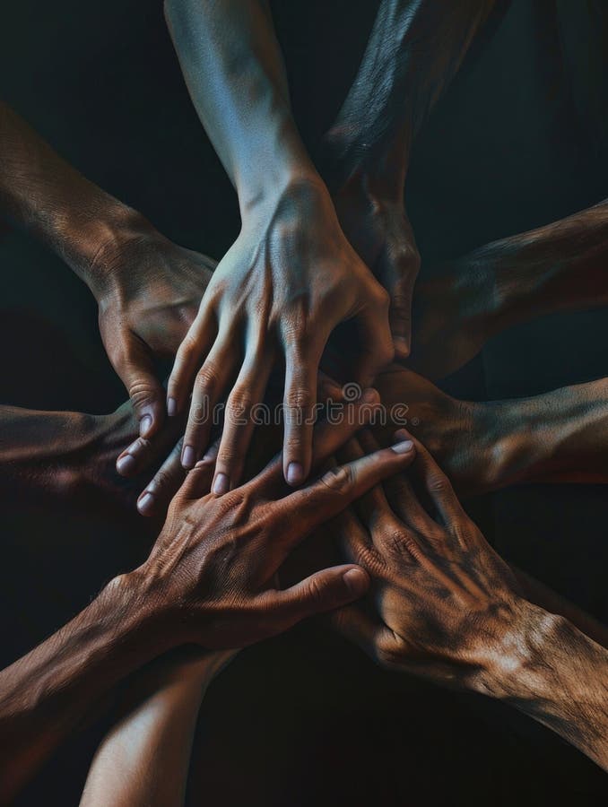 Hands Together Group stock photo. Image of greeting - 377735212