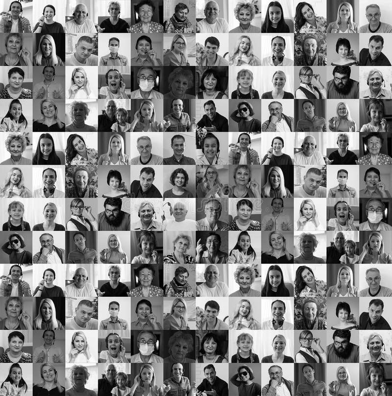 Group of People in Front of a Background Stock Image - Image of ...