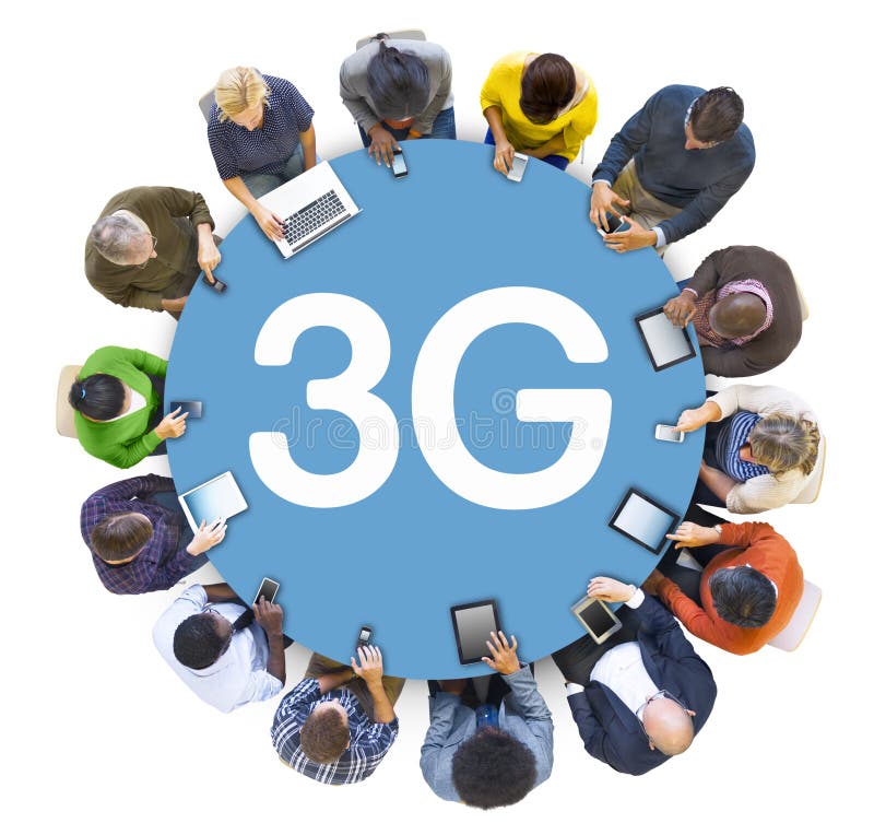 Group of People and 3G Concept Stock Image - Image of communications ...