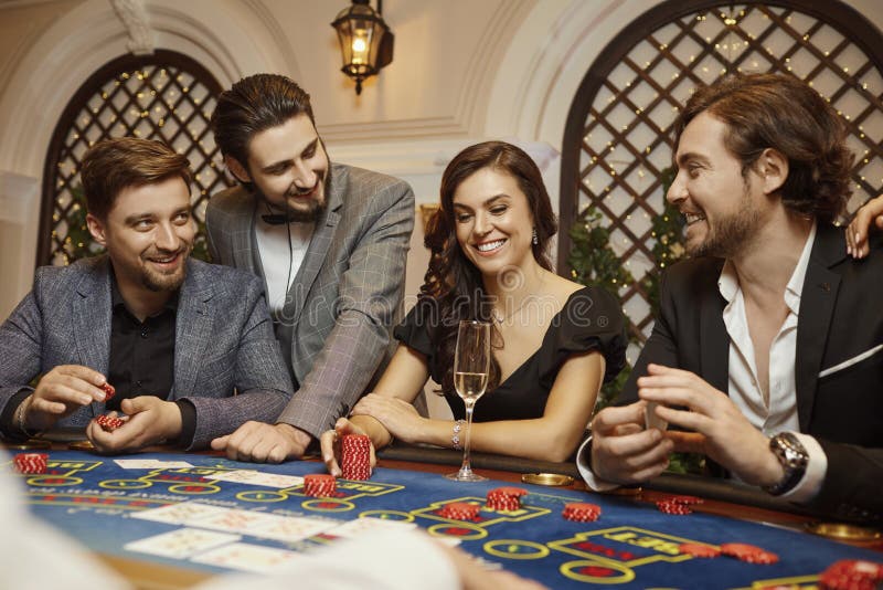 A Group of People Gamblers in Casino Gambling Stock Image - Image of ...