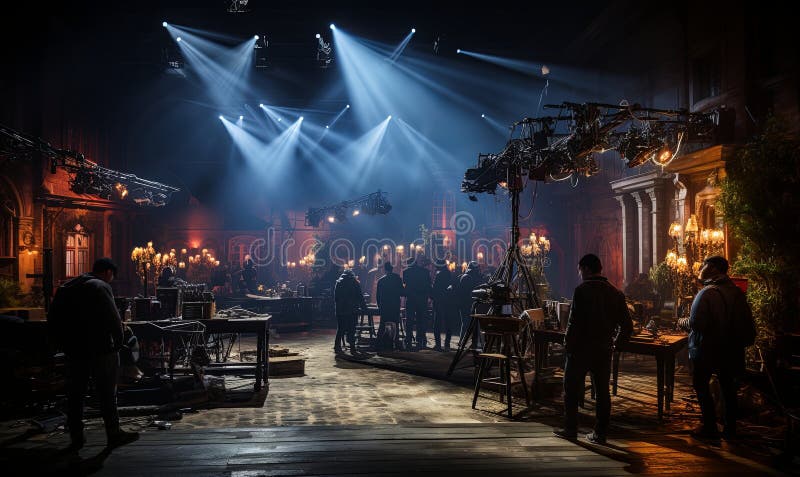 Audience Around a Stage stock image. Image of event - 332209215