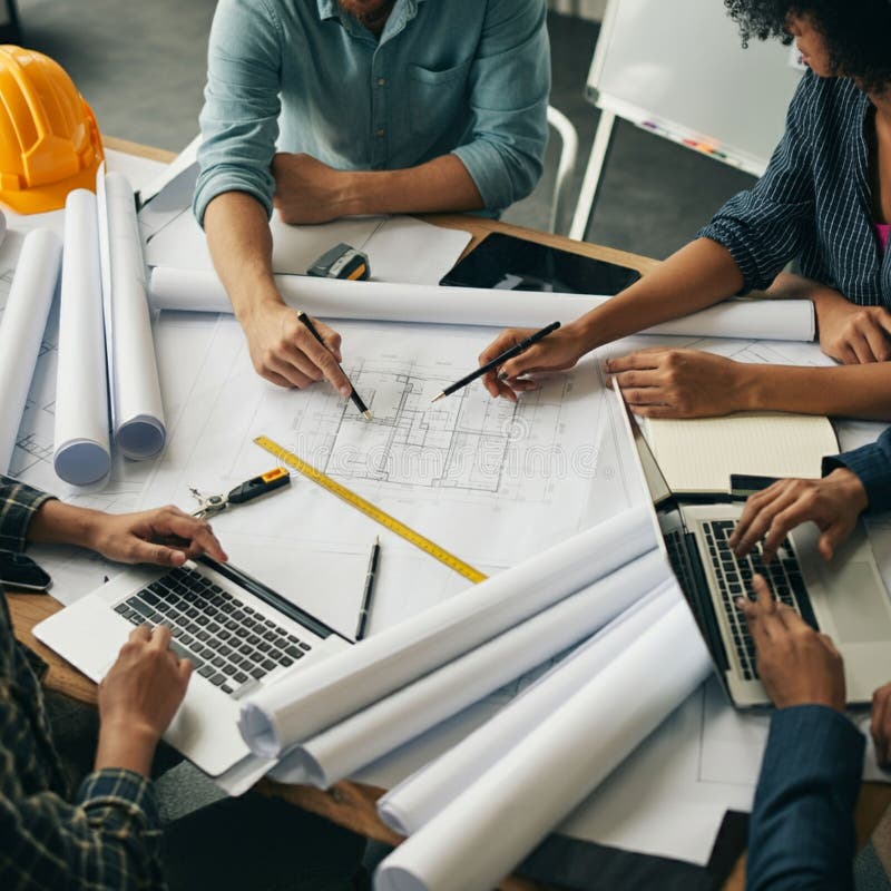A Group of People are Gathered Around a Table Covered with ...