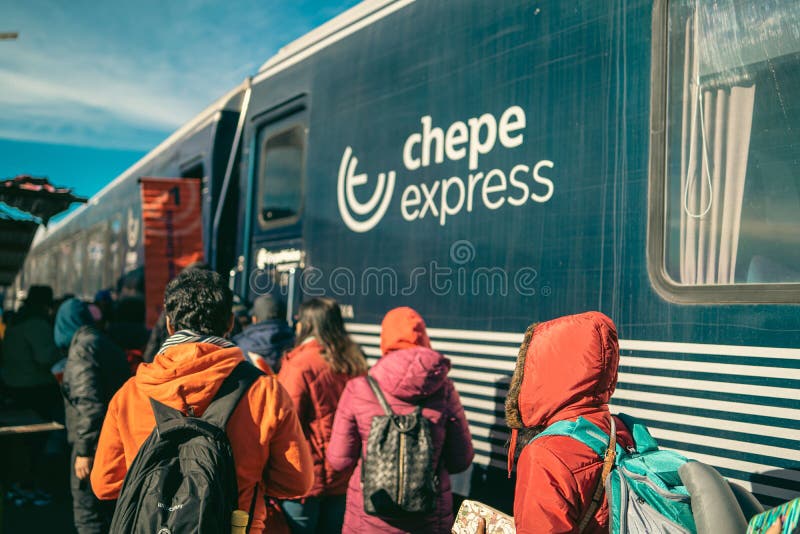Group of People Getting Off the Train Chepe Express in Mexico on a ...