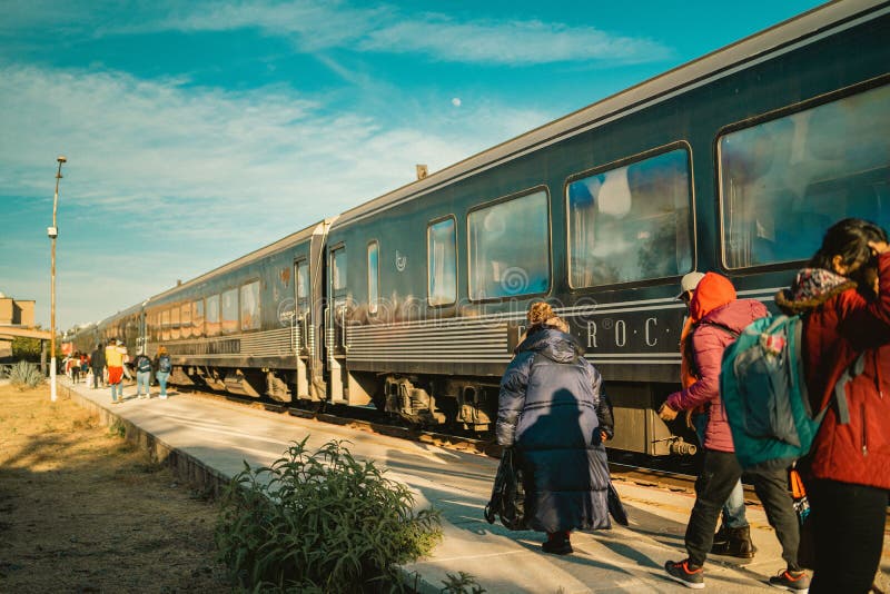Group of People Getting Off the Train Chepe Express in Mexico on a ...