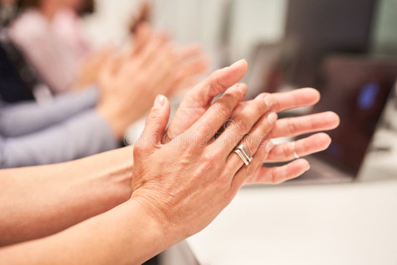 Group of People Giving Applause and Clapping Hands Stock Image - Image ...