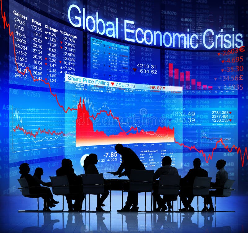 Group of People and Global Economic Crisis Stock Photo - Image of ...