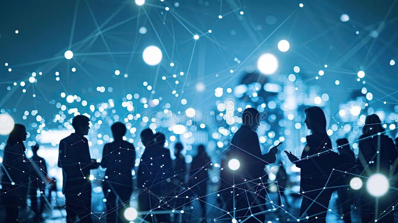 A Group of People on the Global Internet Stock Image - Image of ...