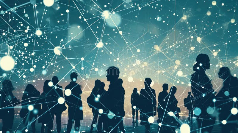 A Group of People on the Global Internet Stock Photo - Image of ...