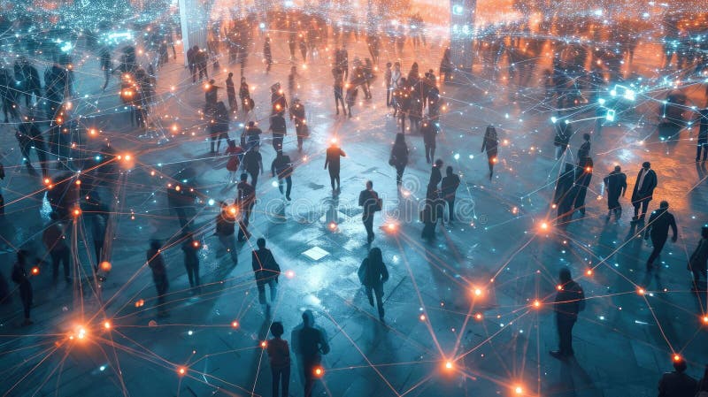 A Group of People on the Global Internet Stock Photo - Image of ...