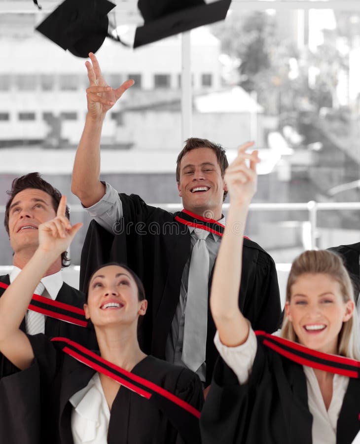 Group of People Graduating from College Stock Image - Image of color ...