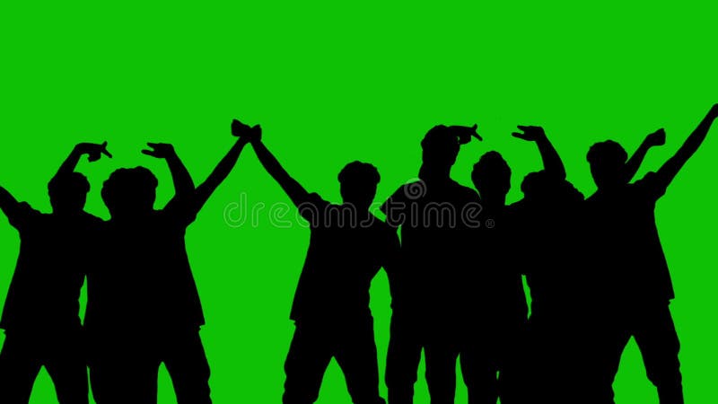 Silhouettes of People on a Green Background Stock Video Footage - Video ...