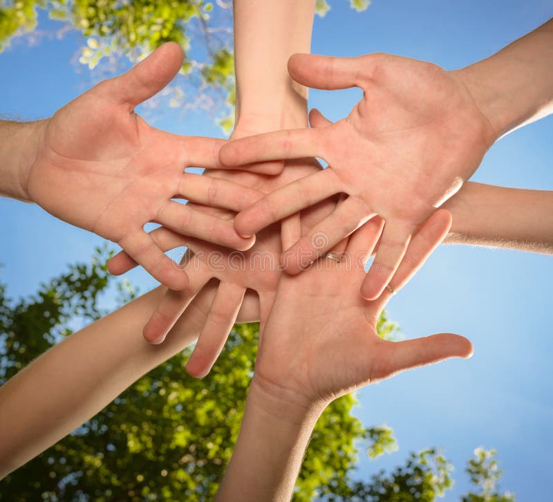 People hands together stock photo. Image of outdoors - 106257792