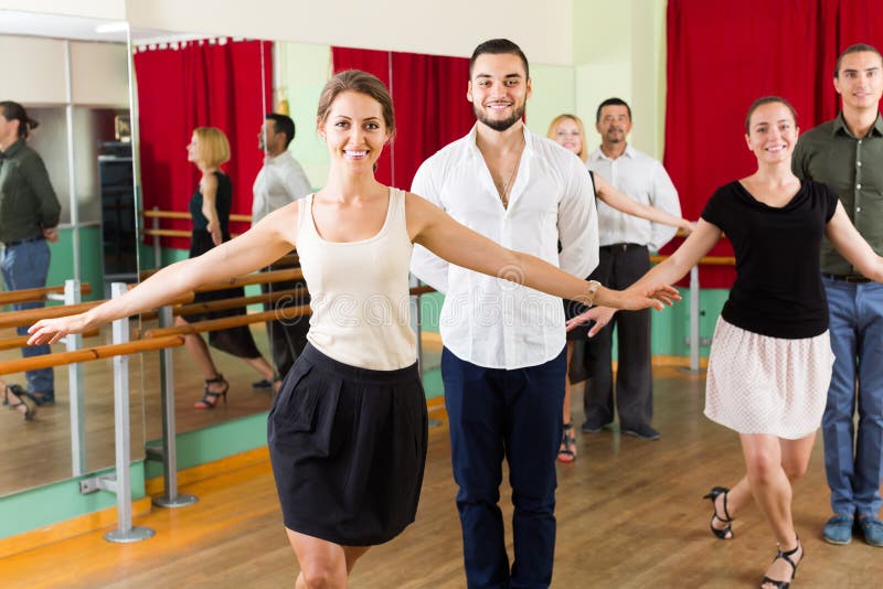 Group of People Have Fun while Dancing Waltz Stock Image - Image of ...