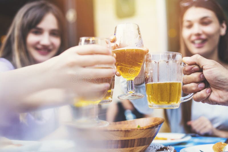 Group of People are Having Beer Stock Photo - Image of casual, friends ...