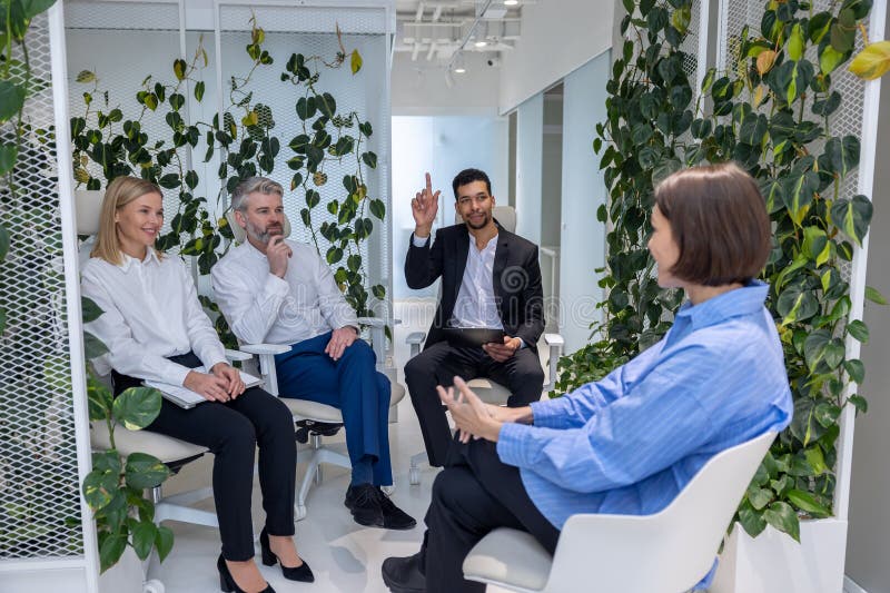 Group of People Having a Psychotherapy Session Stock Image - Image of ...